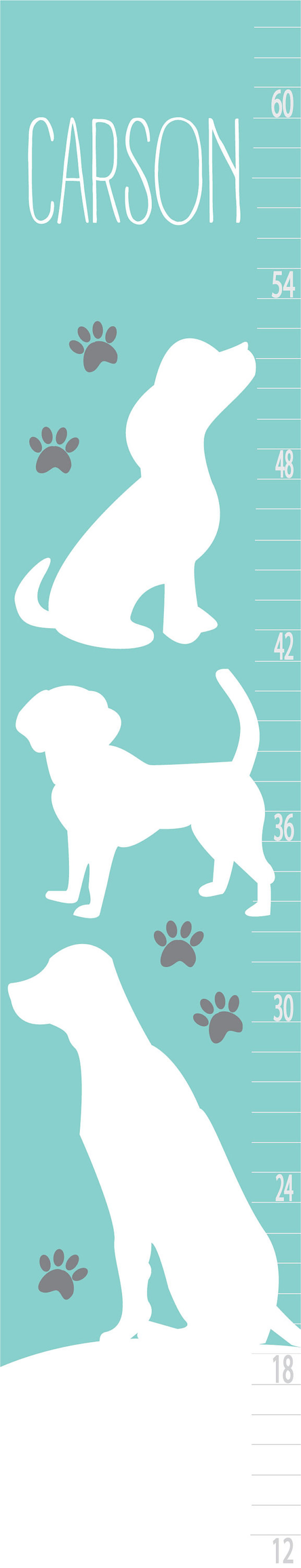 Puppy, Dog Themed Growth Chart, Personalized Canvas Charts - Etsy