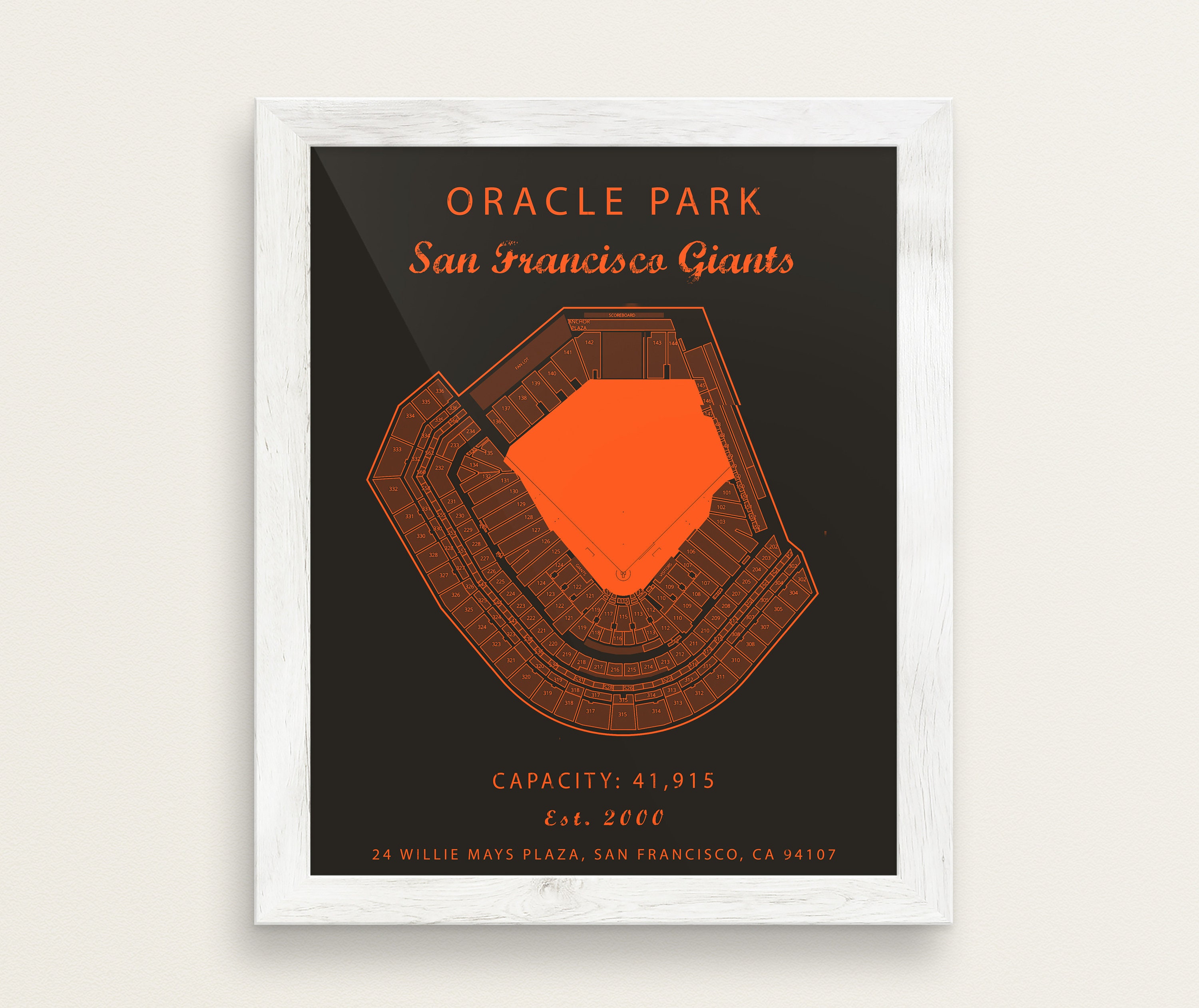 Oracle Park Seating Chart, San Francisco Giants, Sanfrancisco Giants ...