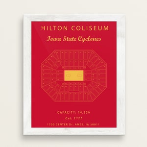 Hilton Coliseum Seating Chart Iowa State Cyclones Hilton - Etsy