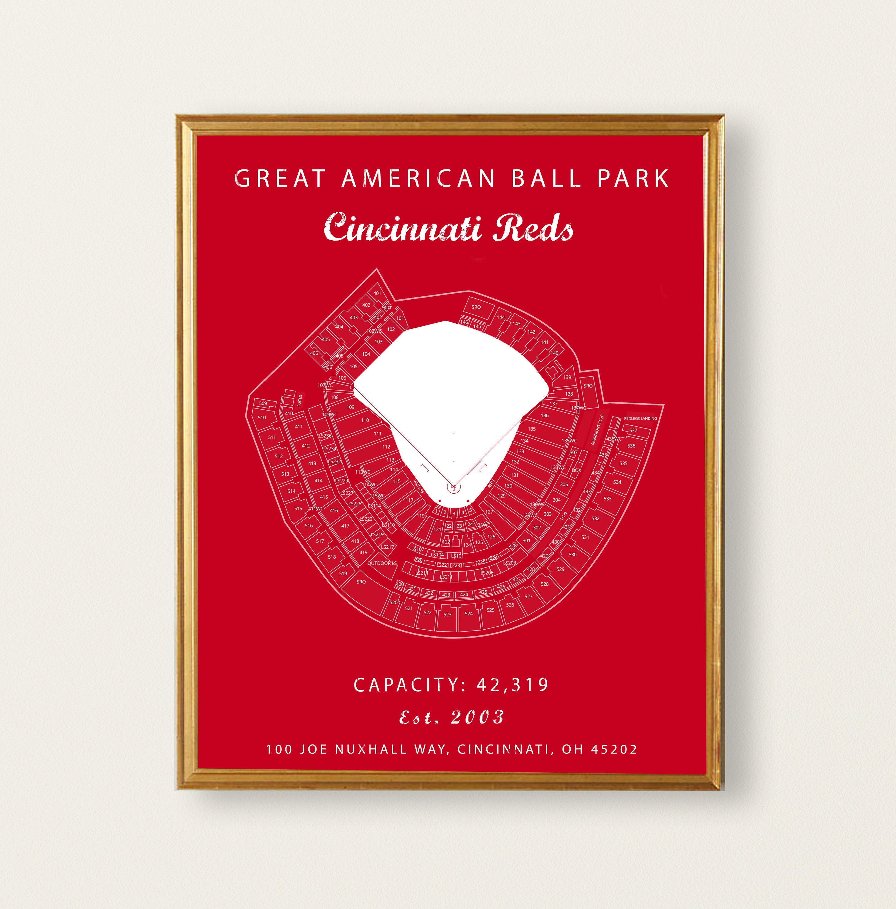 Great American Ball Park Seating Chart, Cincinnati Reds, GABP Sign ...