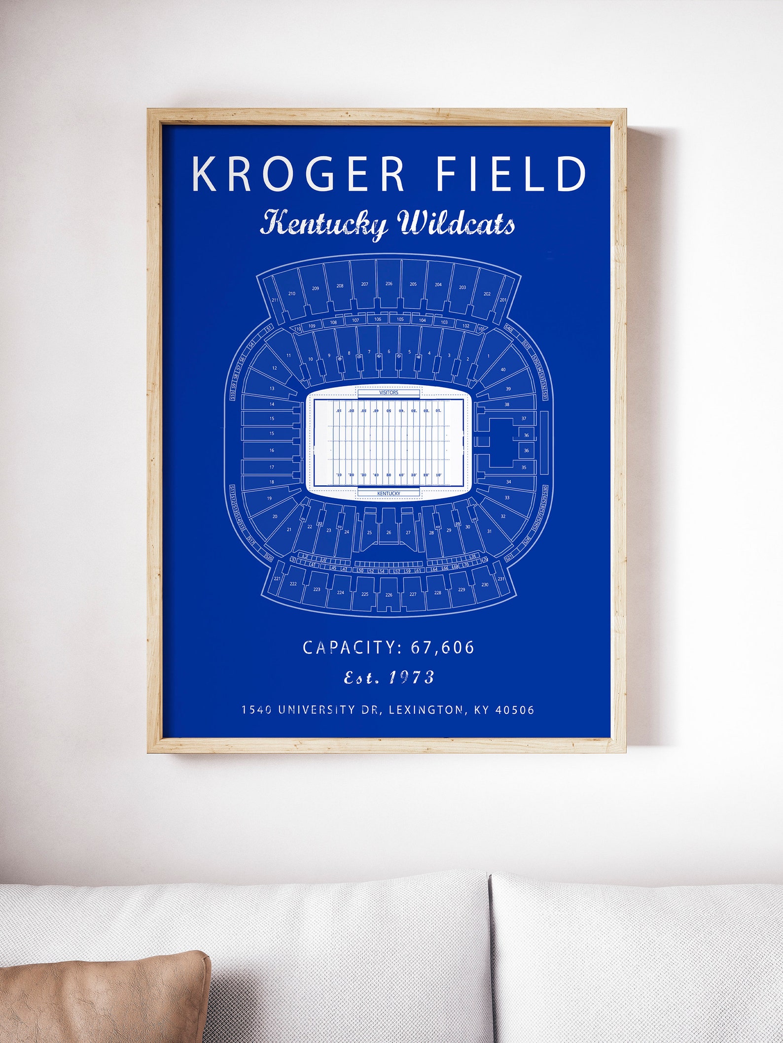 Kroger Field Seating Chart University of Kentucky Wildcats | Etsy