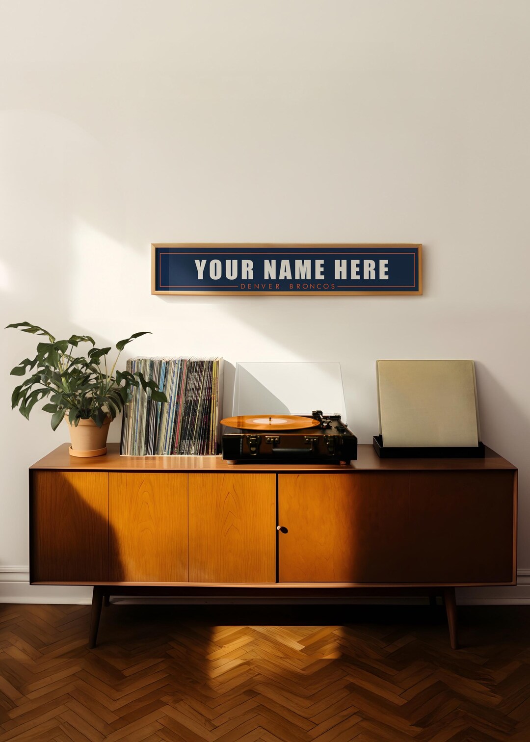 Denver Broncos Personalized Name Plate Print - 5x30 Inches - Etsy