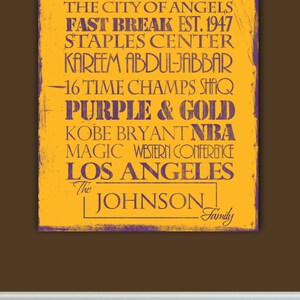 Los Angeles Lakers: Print or Canvas. LA Lakers. Lakers Gift ...