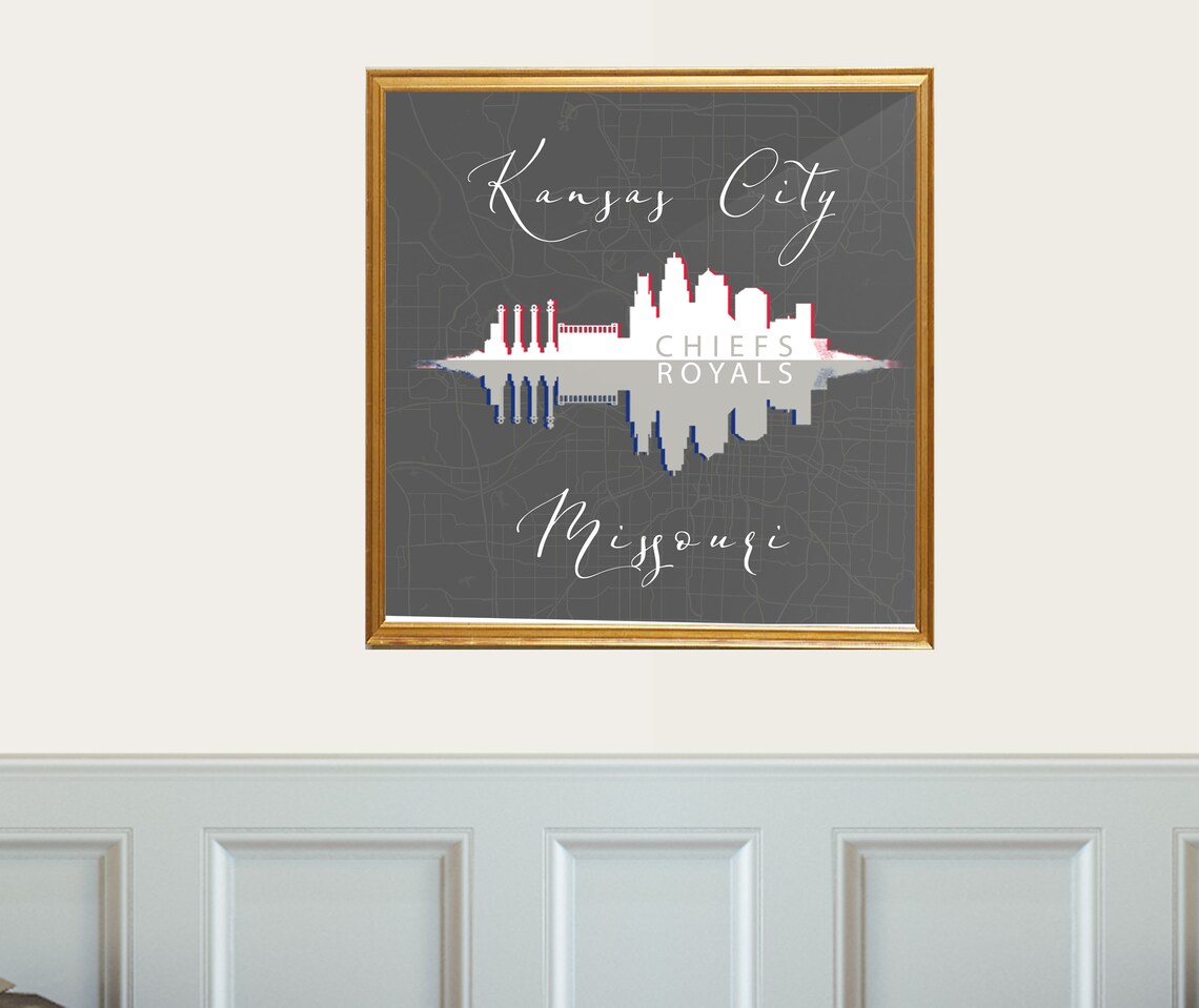 Personalized Kansas City Print Kansas City Skyline Art - Etsy