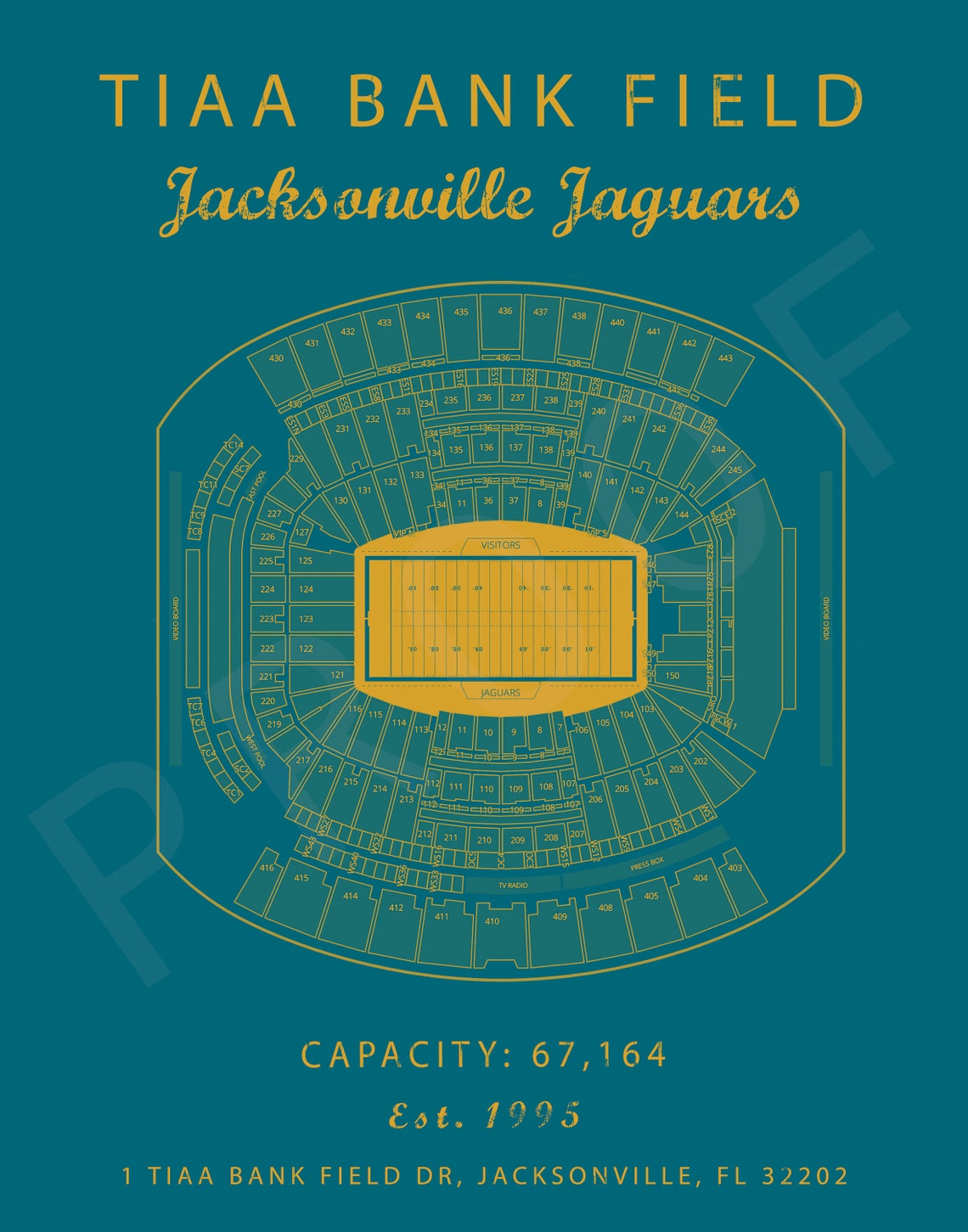 Jacksonville Jaguars, TIAA Bank Field Seating Chart, Jacksonville ...