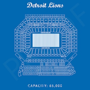 Ford Field Seating Chart, Detroit Lions, Detroit Lions Vintage, Detroit ...