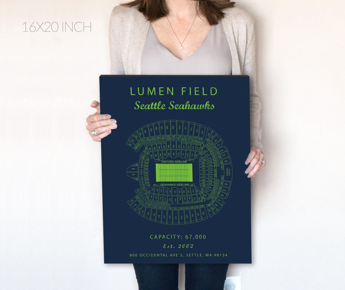Lumen Field Seating Chart Seattle Seahawks Seattle Seahawks | Etsy