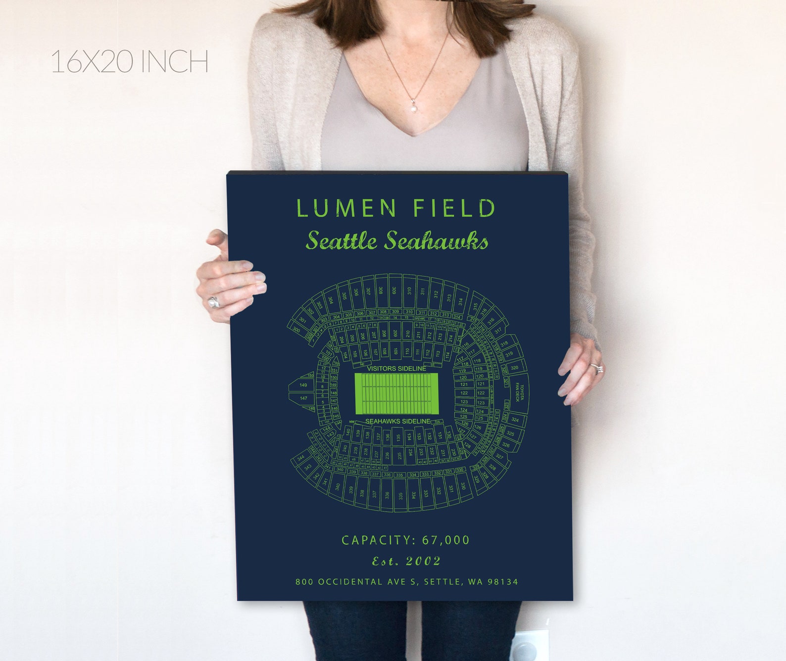 Lumen Field Seating Chart Seattle Seahawks Seattle Seahawks | Etsy