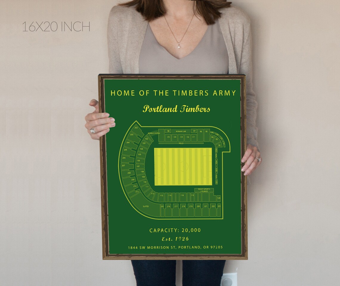 Portland Timbers Providence Park Timbers Art Gift for Him | Etsy