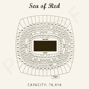 Arrowhead Stadium Seating Chart, Kansas City Chiefs, Arrowhead Stadium ...