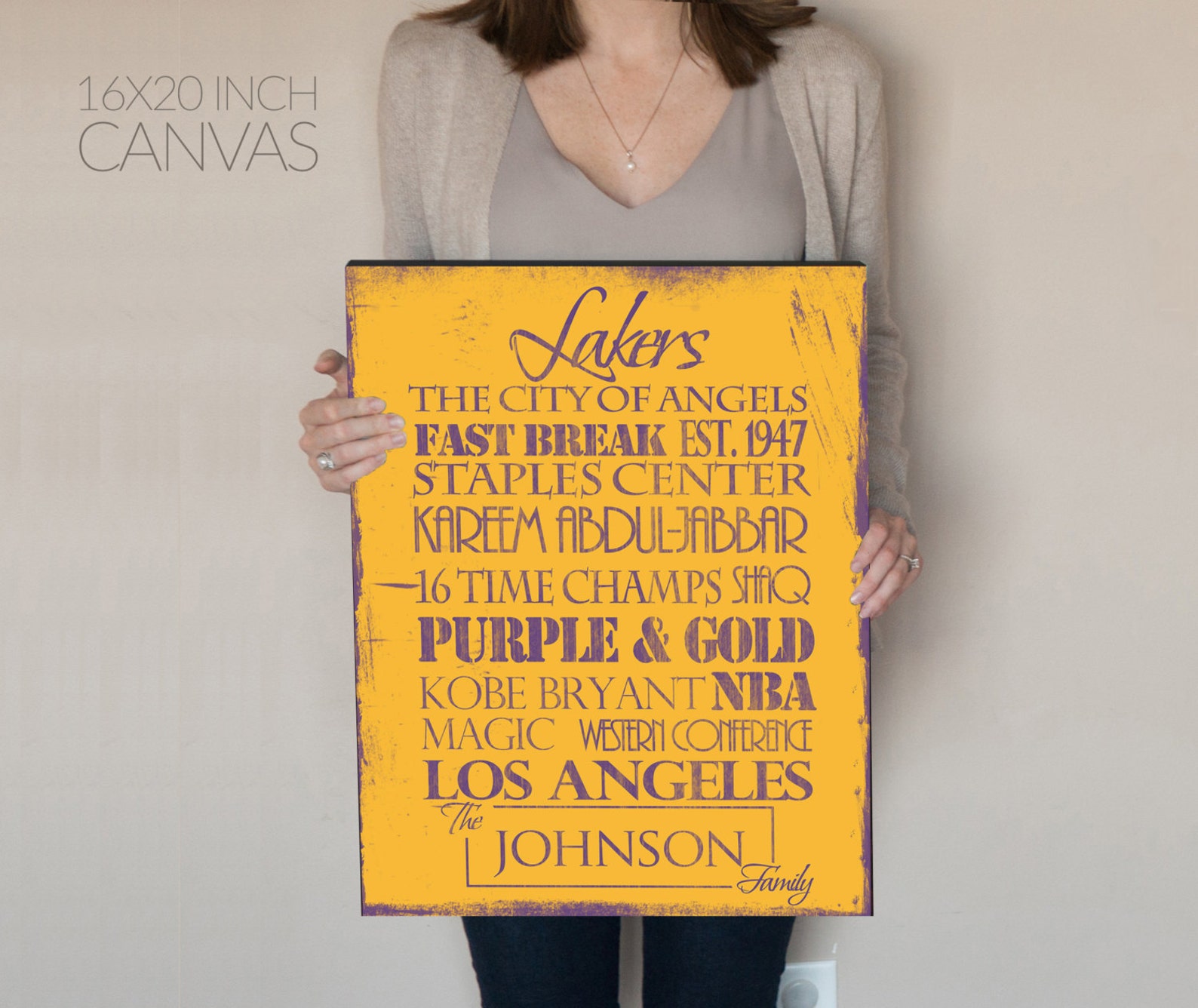 Los Angeles Lakers: Print or Canvas. LA Lakers. Lakers Gift. - Etsy