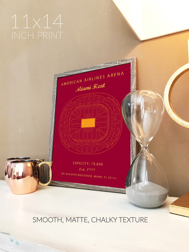 American Airlines Arena Seating Chart Miami Heat Miami Heat - Etsy