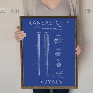 Kansas City Royals Set of 3 Prints, Baseball Patent Art, Royals Subway ...