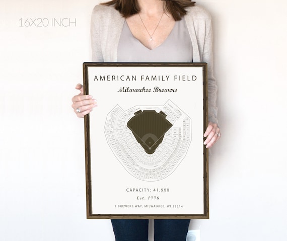 American Family Field Seating Chart Milwaukee Brewers Sign | Etsy