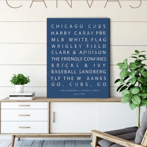 Chicago Cubs Office Decor, Boys Nursery Decor Baseball, Gift for Men ...