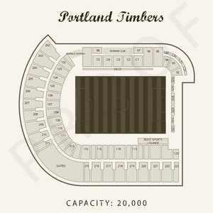 Portland Timbers, Providence Park, Timbers Art, Gift for Him, Stadium ...