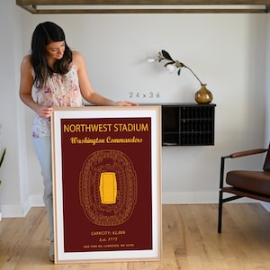 Northwest Stadium Seating Chart Sign, Washington Commanders, Northwest ...