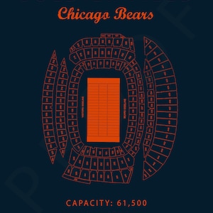 Soldier Field, Soldier Field Sign, Soldier Field Poster, Chicago Bears ...