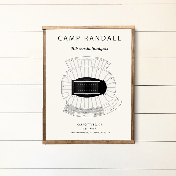 Wisconsin Badgers Print - Etsy