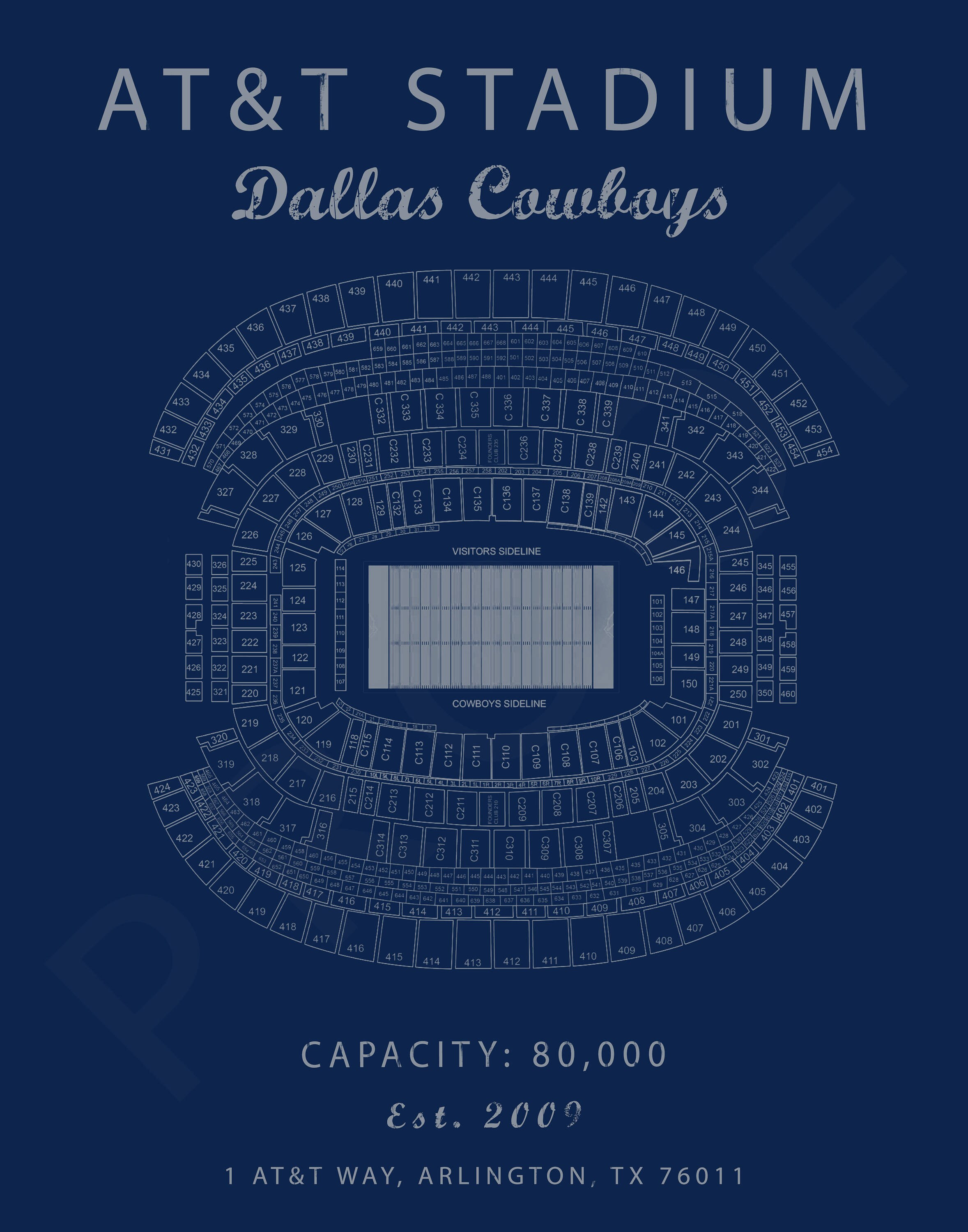 AT&T Stadium Sign, Dallas Cowboys Decor, Dallas Cowboys Sign, Gift for ...