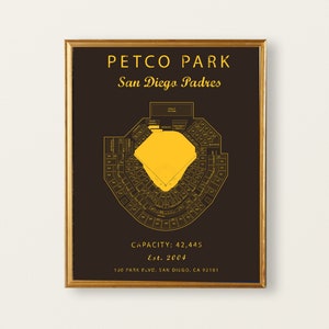 Petco Park, San Diego Padres, MLB Seating Chart, Print or Canvas ...