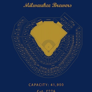 American Family Field Seating Chart, Milwaukee Brewers Sign, MLB Art ...
