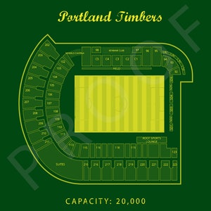 Portland Timbers, Providence Park, Timbers Art, Gift for Him, Stadium ...