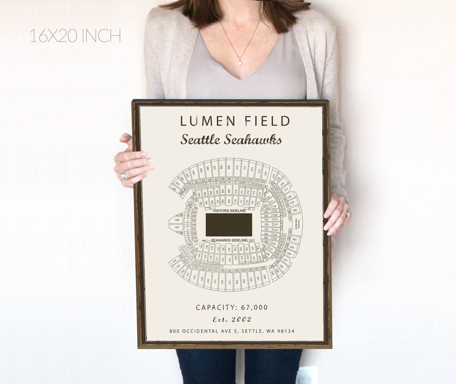 Lumen Field Seating Chart Seattle Seahawks Seattle Seahawks | Etsy