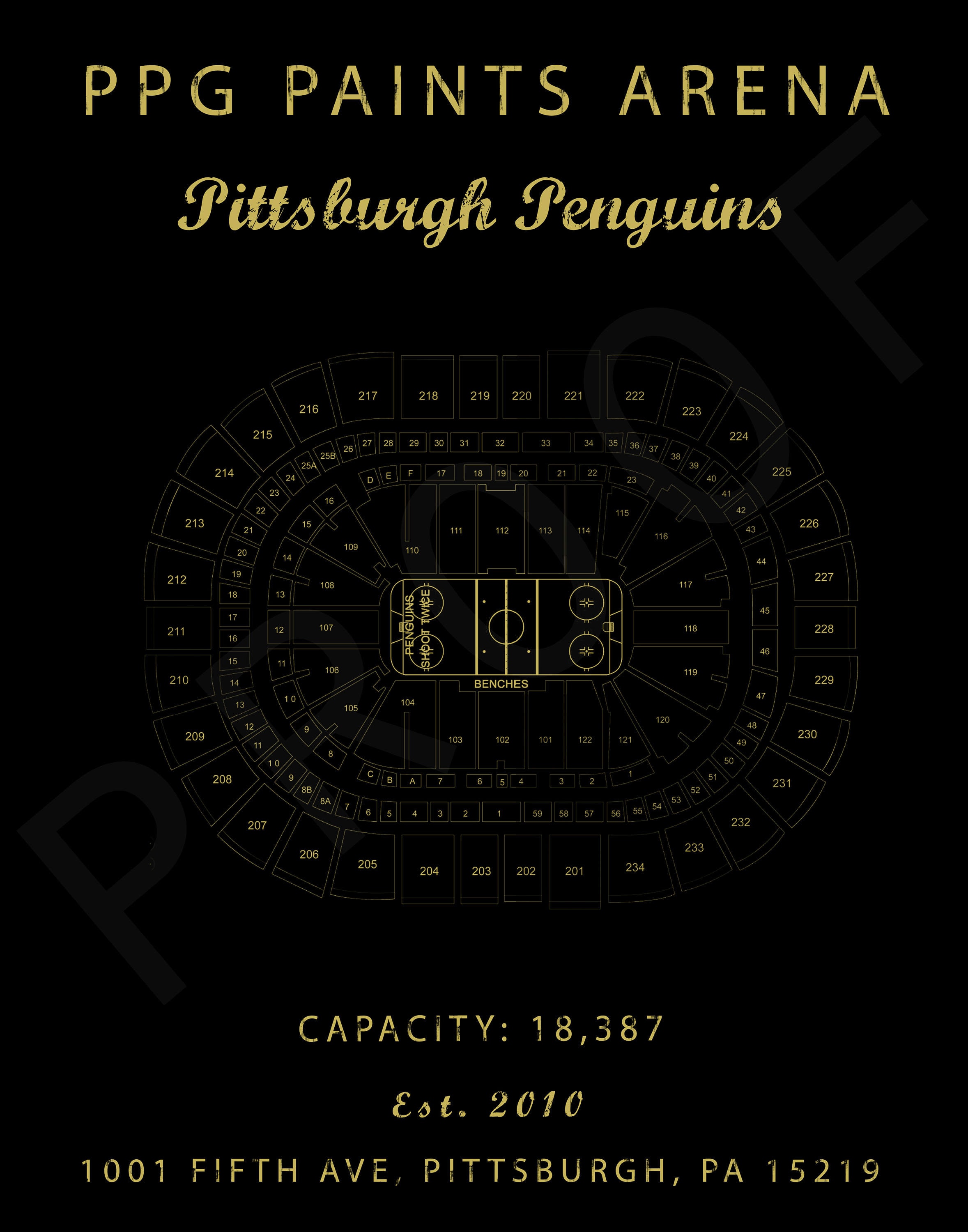 PPG Paints Arena Seating Chart, Pittsburgh Penguins, PPG Paints Arena ...