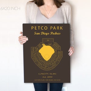 Petco Park, San Diego Padres, MLB Seating Chart, Print or Canvas ...