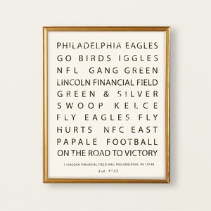 Philadelphia Eagles Set of Three Prints. Create Your Own NFL Set ...