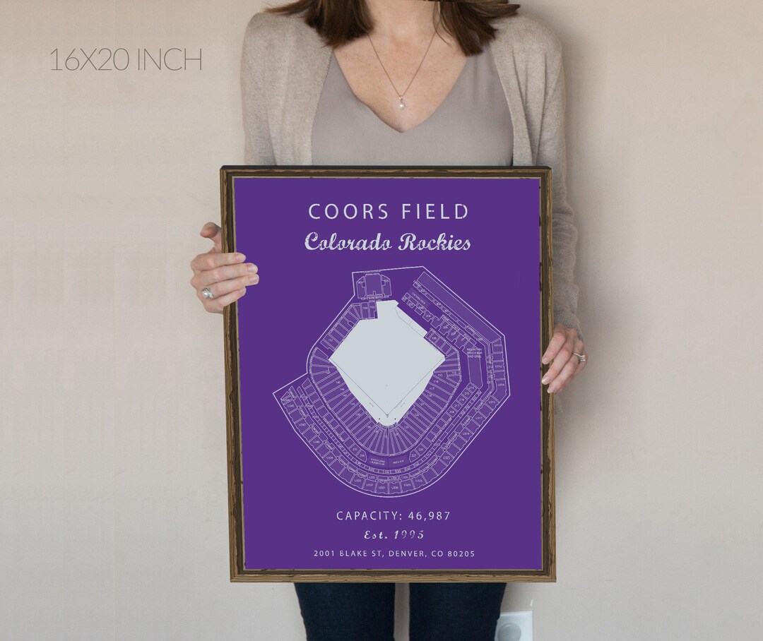 Coors Field, Colorado Rockies, Coors Field Seating Chart, Gift for ...
