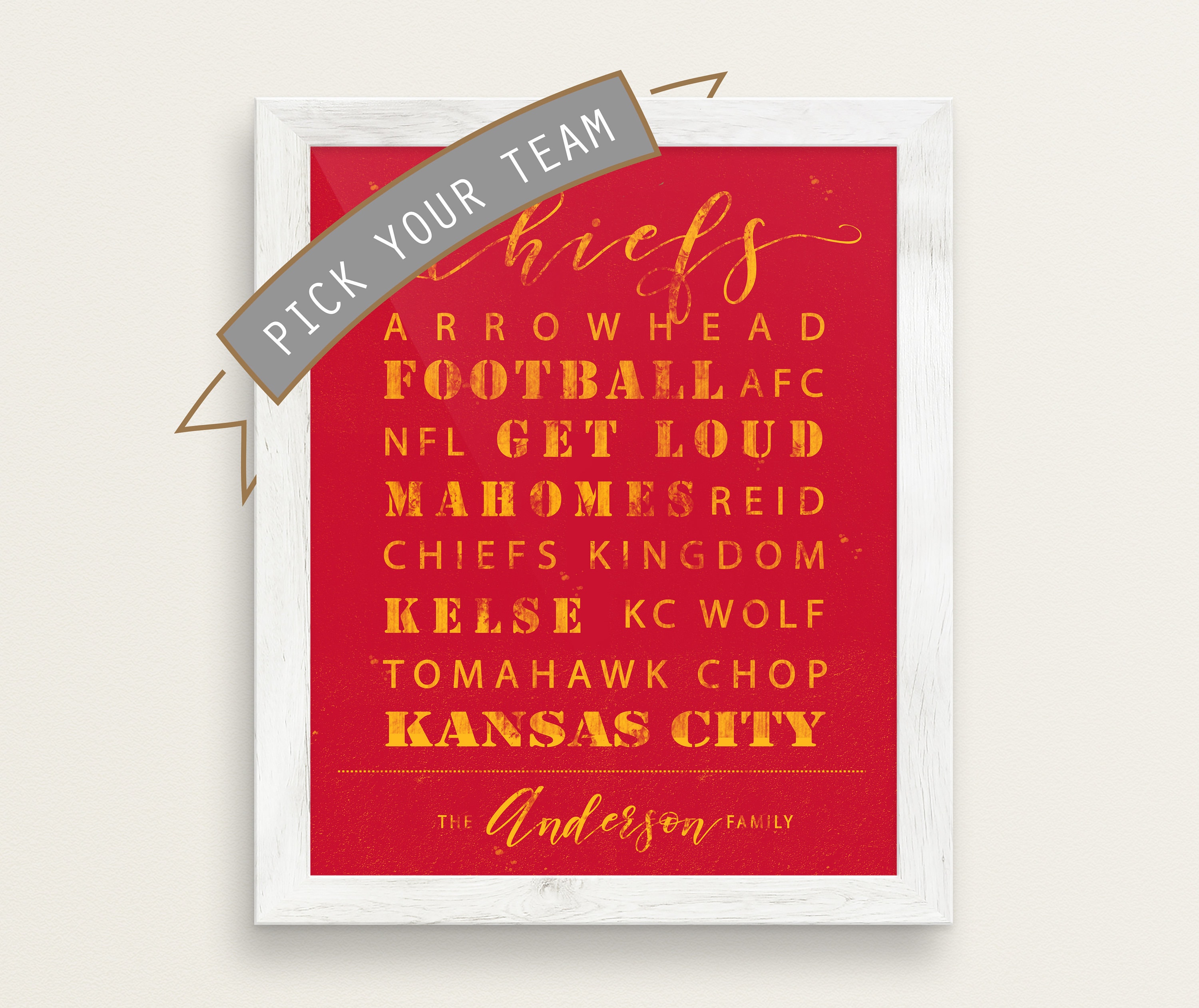 Kansas City Chiefs Print or Canvas. KC Chiefs. Kansas City | Etsy