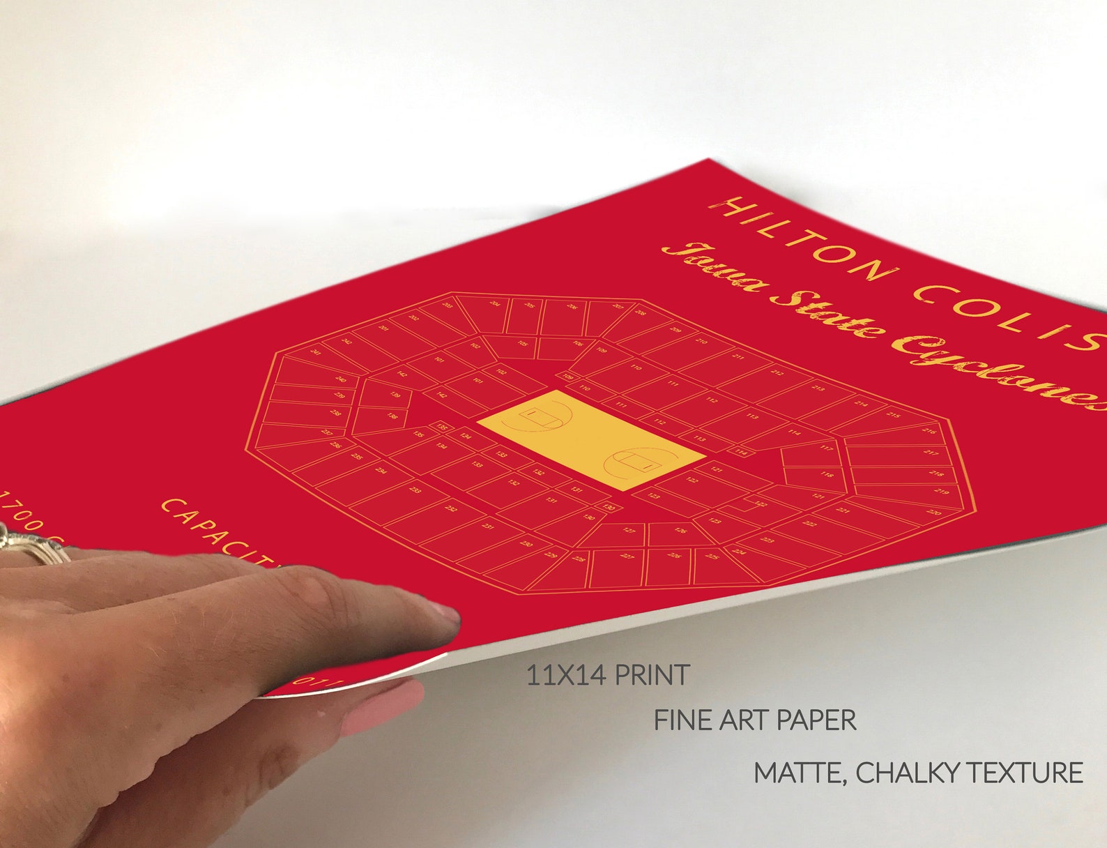 Hilton Coliseum Seating Chart Iowa State Cyclones Hilton | Etsy