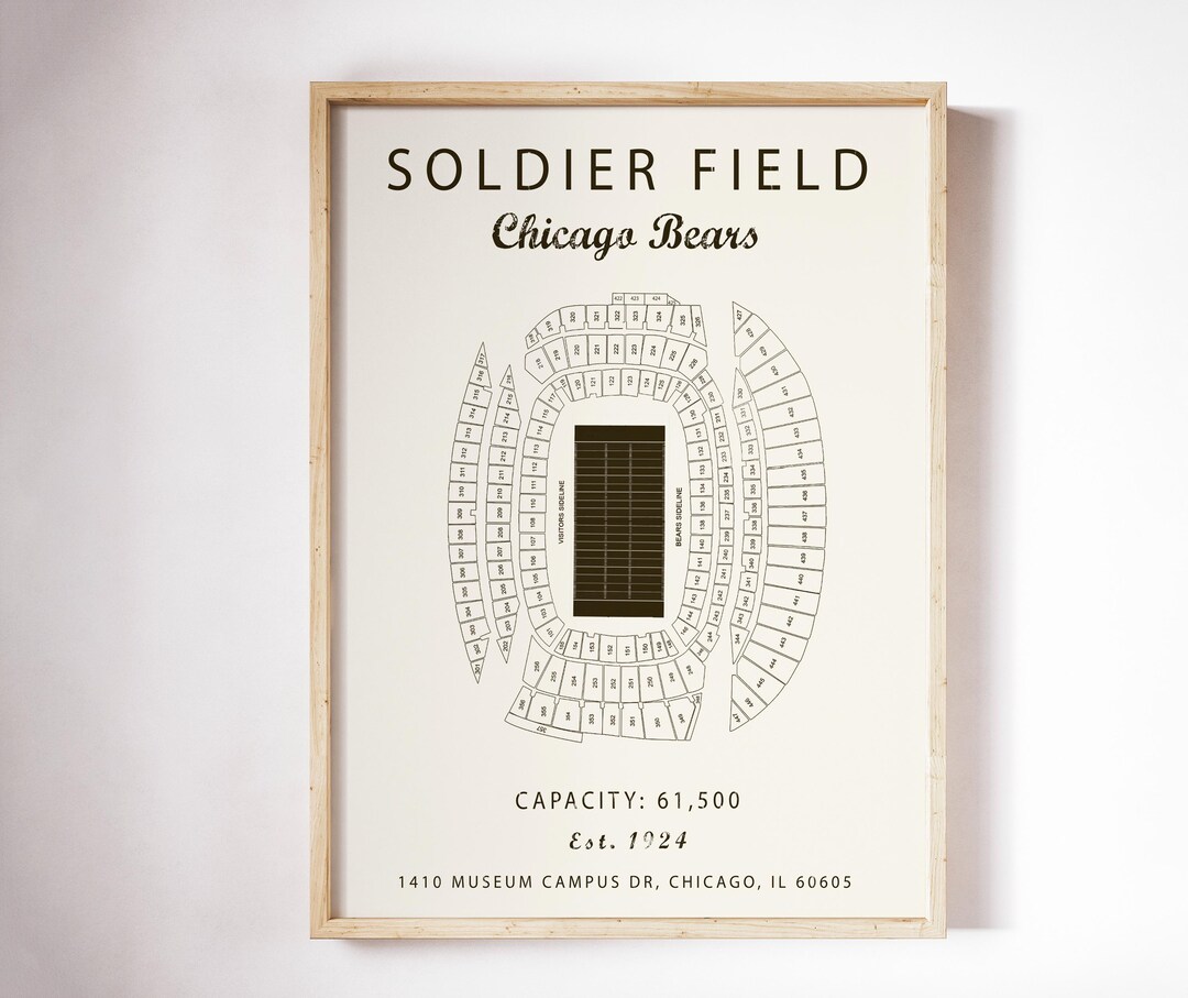 Chicago Bears, Solider Field Seating Chart, Chicago Art, Bears Football ...