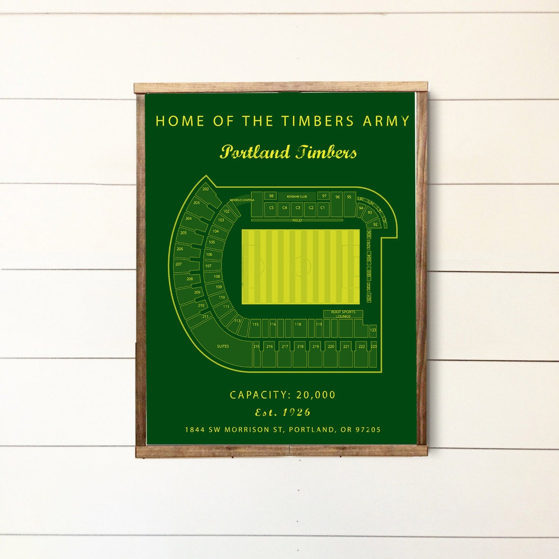 Portland Timbers Providence Park Timbers Art Gift for Him | Etsy