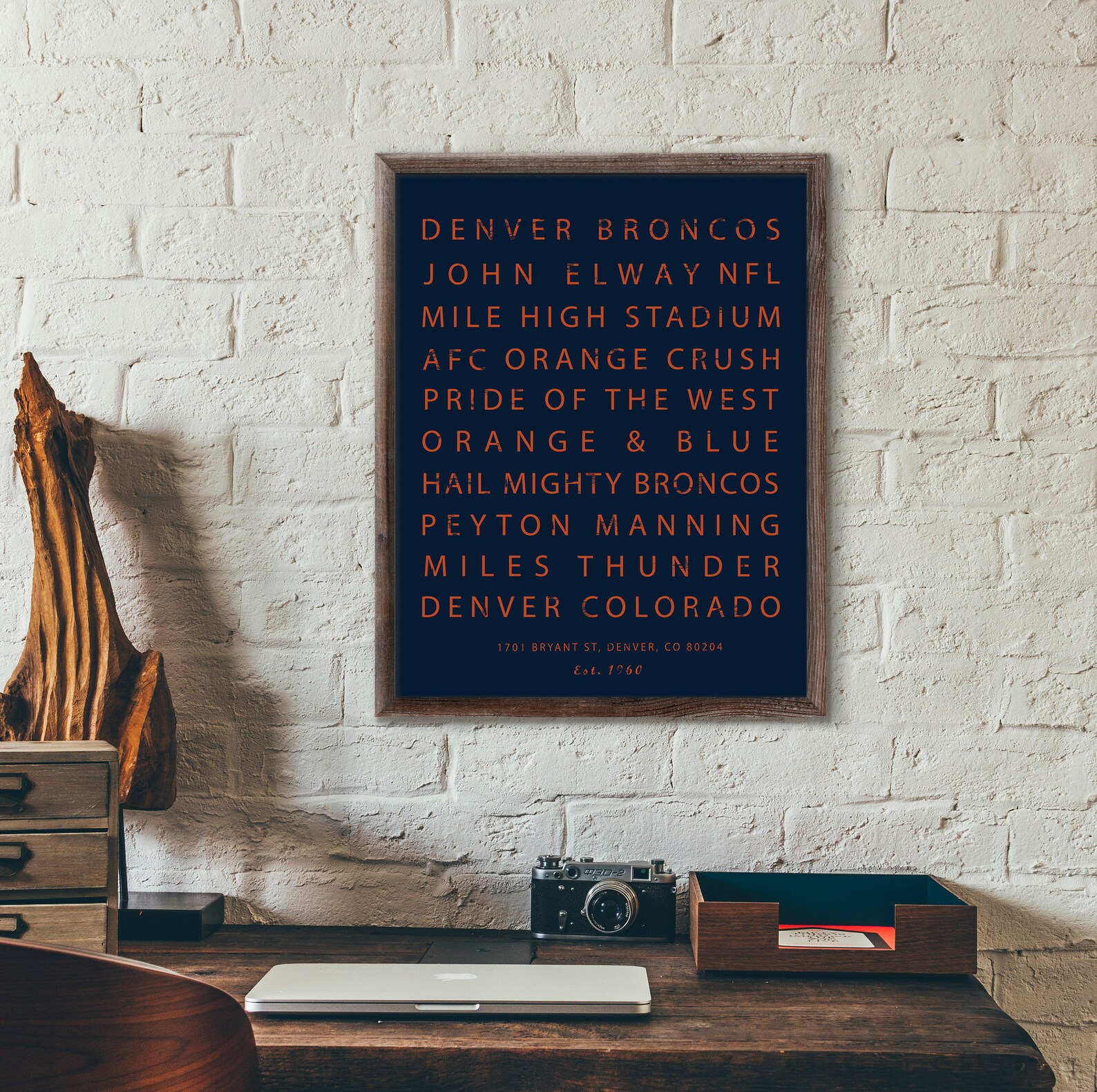 Denver Broncos Sign Broncos Subway Art Broncos Typography | Etsy