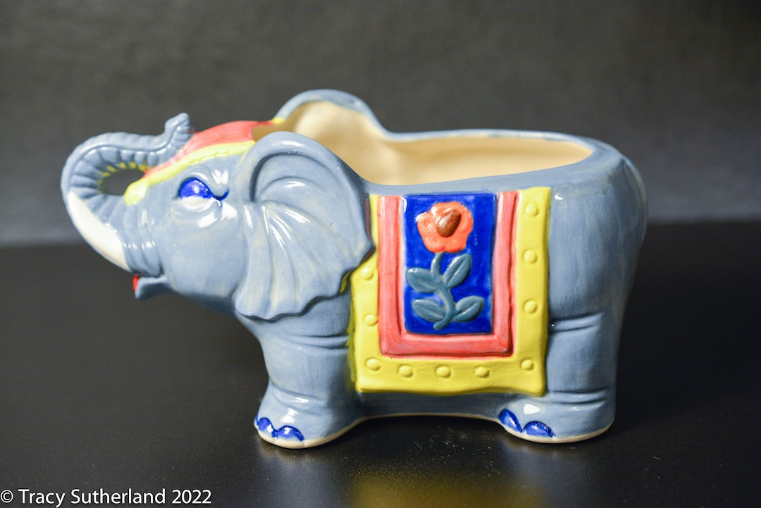 Elephant Planter. Circus Elephant. Small/medium Planter. Great for ...