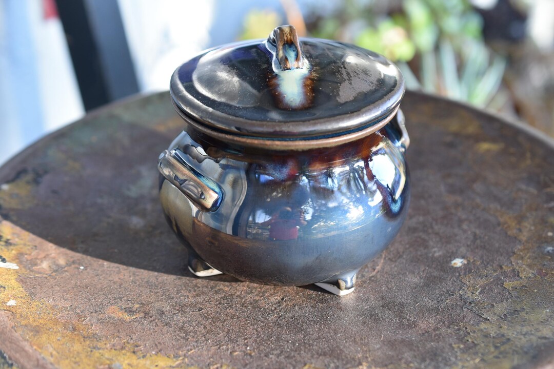 Cauldron, Witches Cauldron, Cauldron Jar. Handmade, Unique, Glossy ...