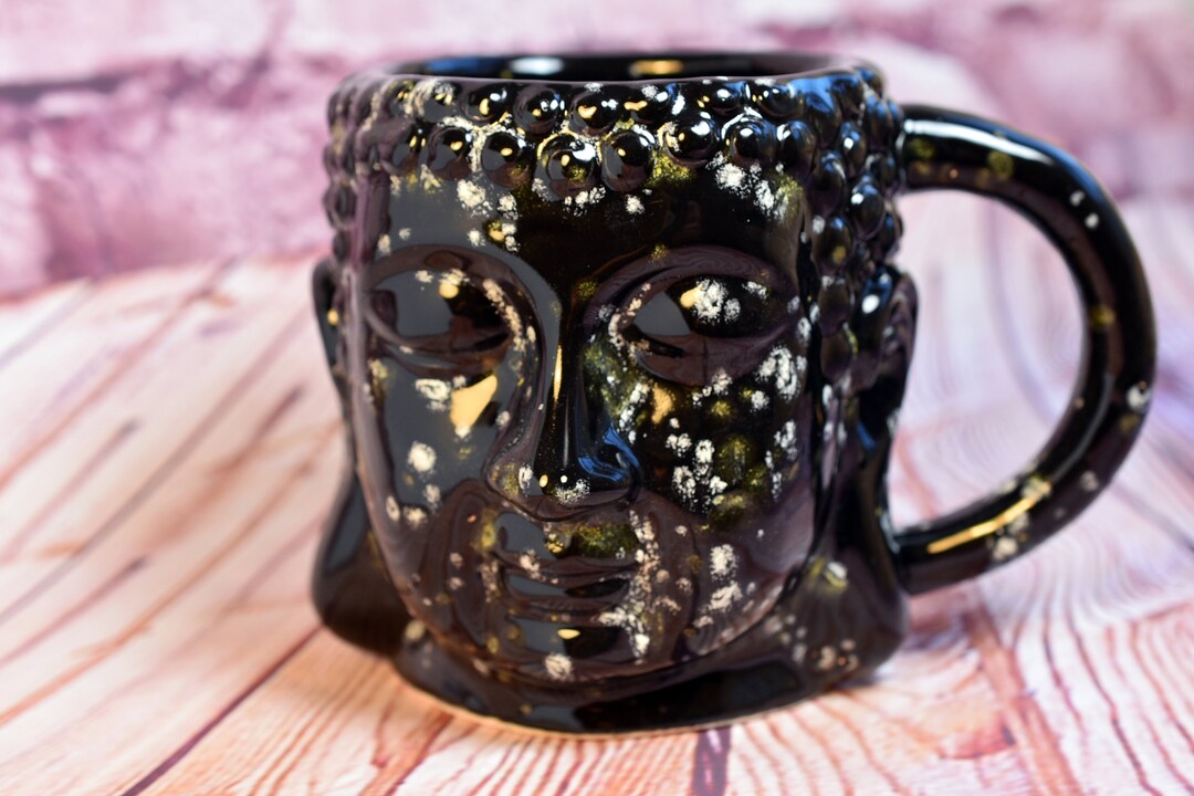 Buddha Head Mug 1, Ceramic Buddha Head Mug, Buddha Mug, Mug, Large ...