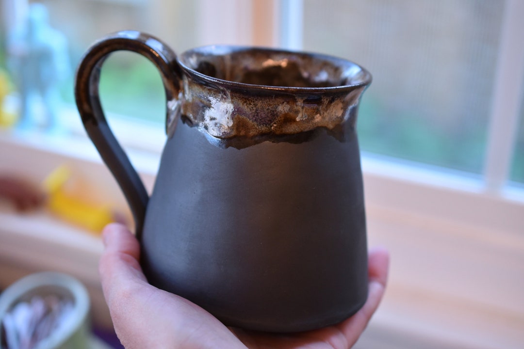 Seconds Sale. Large Wide Bottom Mug. Unique Handmade Ceramic Mug ...