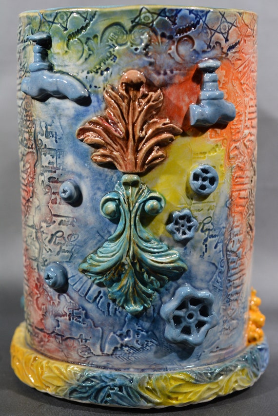 Steampunk Collage Baroque Water Pipes Unique One of a - Etsy