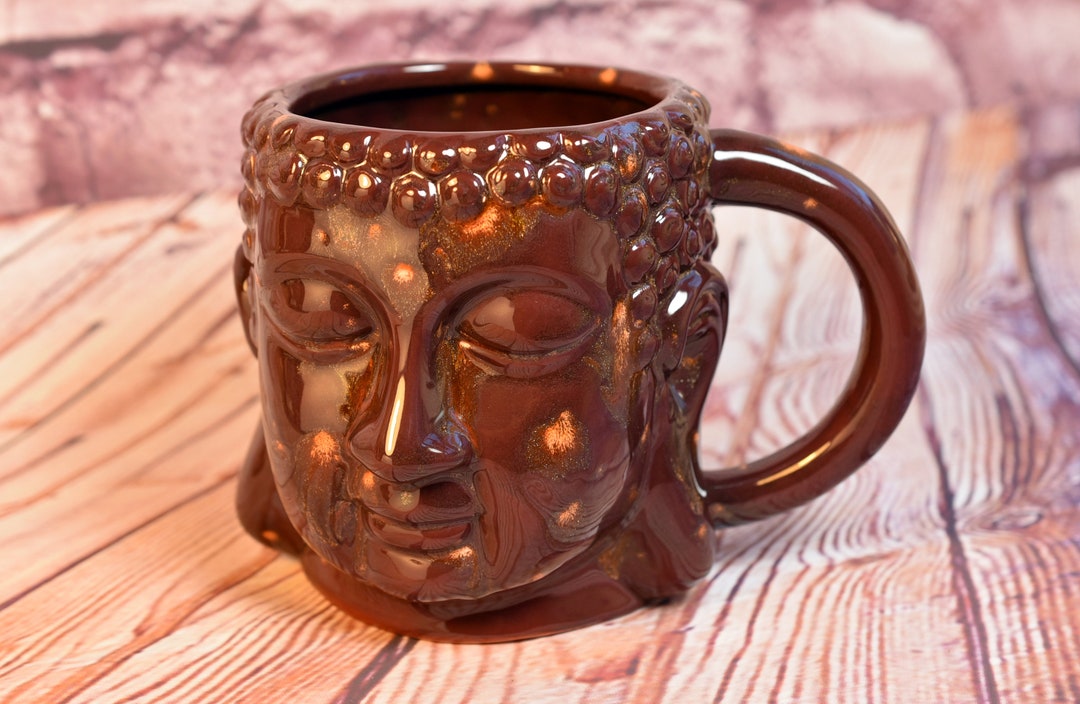 Buddha Head Mug, Ceramic Buddha Head Mug, Buddha Mug, Mug, Large ...