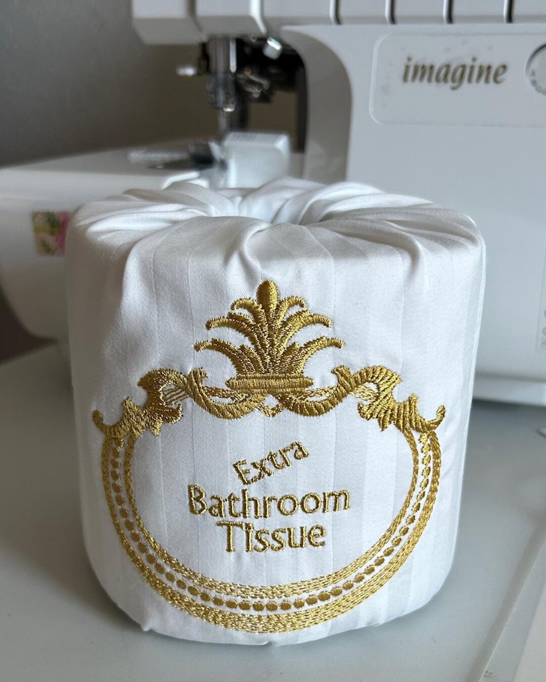 Extra Bathroom Tissue, Toilet Paper Cover, Beautiful Embroidery ...