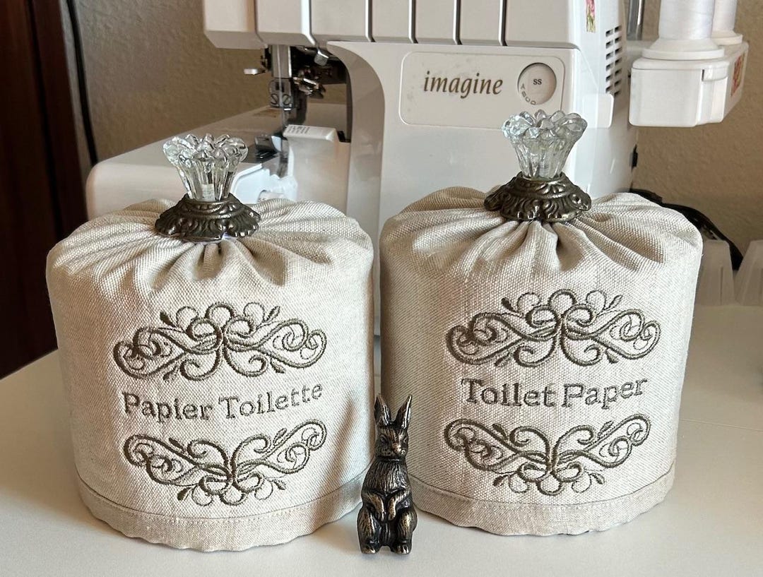 NEW!, Toilet Paper Cover, Vintage-style Knobs, Unique SLIDE-ON Design ...