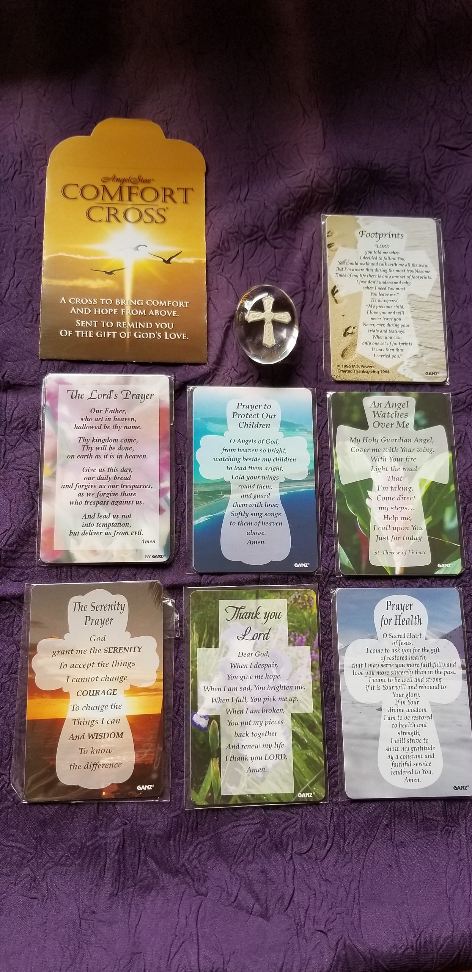 Purple Rose Religious Prayer Card Care Package - Etsy