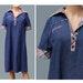 Vintage 70s Denim Tent Dress / Denim and Madras Dress / 70s Denim ...