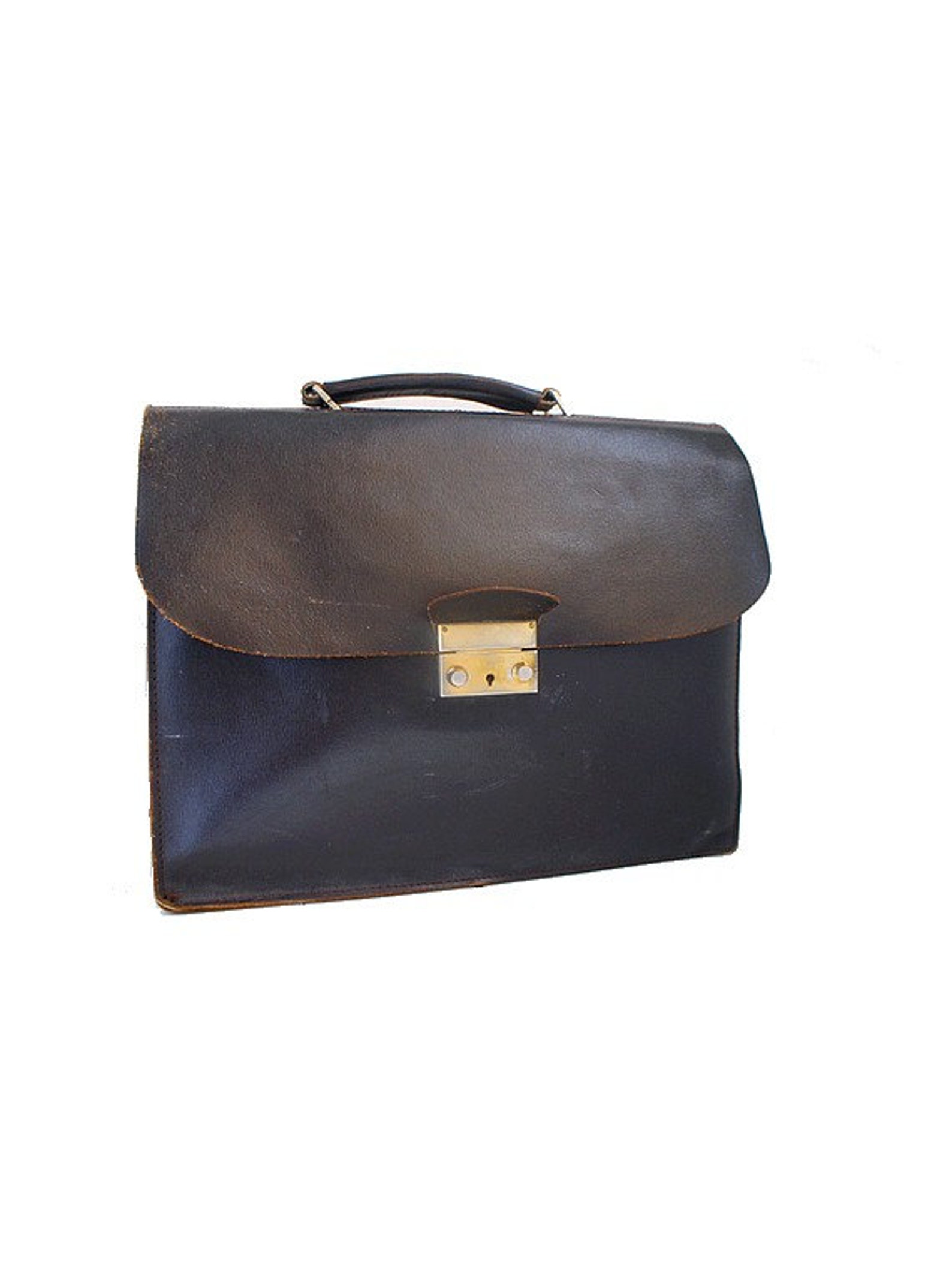 SATCHEL BRIEFCASE Brown Leather - Etsy