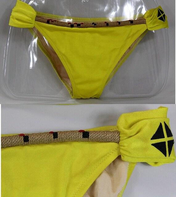 1990s La Perla absinthe yellow bathing suit , La per… - Gem
