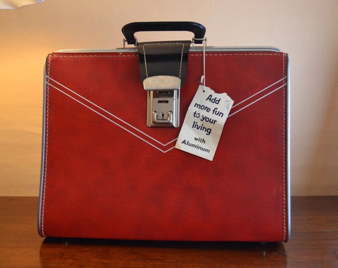 1950s School Bag, Vintage Red Briefcase VAC18 - Etsy
